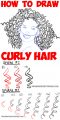 How to Draw Curly Hair : Drawing Spiral Curls Tutorial – How to Draw ...